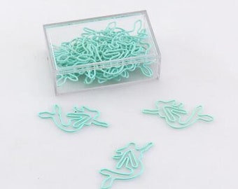 Bunny Paper Clips White Rabbit Metal Paper Clipbinder Clips | Etsy