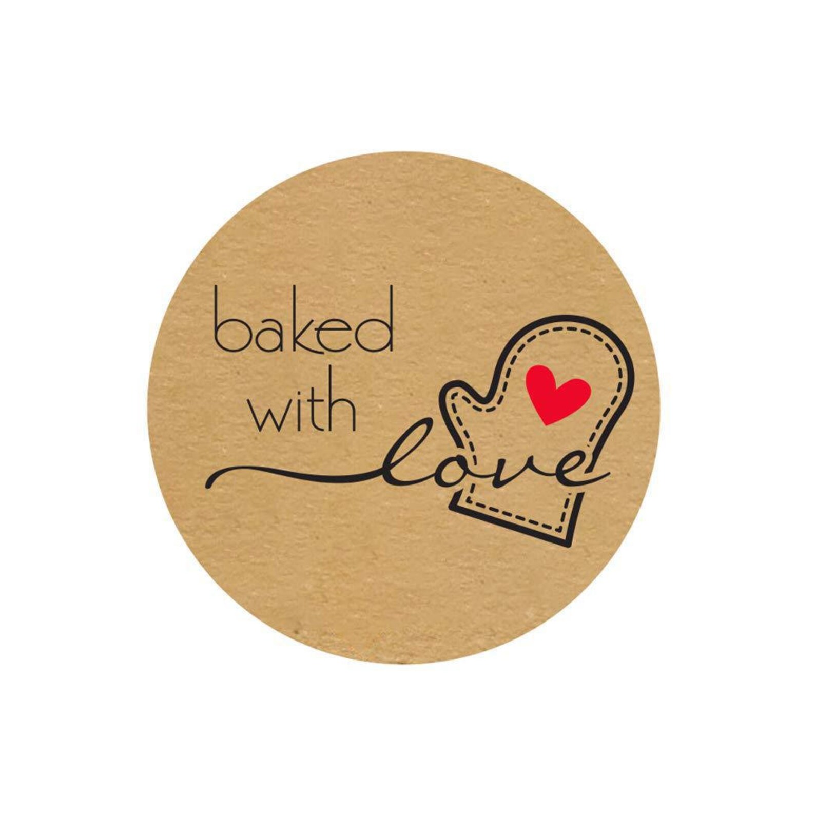 Baked with love roll stickers bakery gift wrapping supply | Etsy