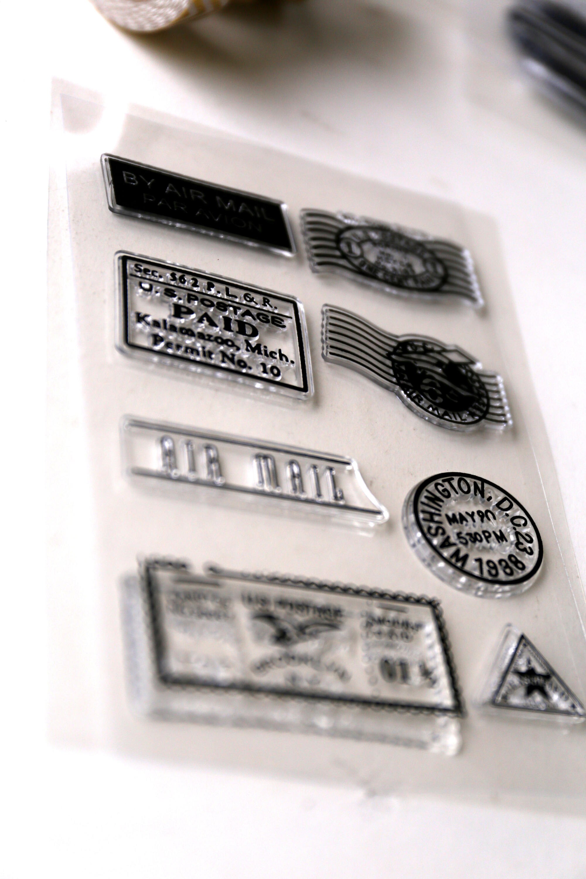 Stamp and Seal Set Clear Rubber Stamps/splash Stamps/planner - Etsy