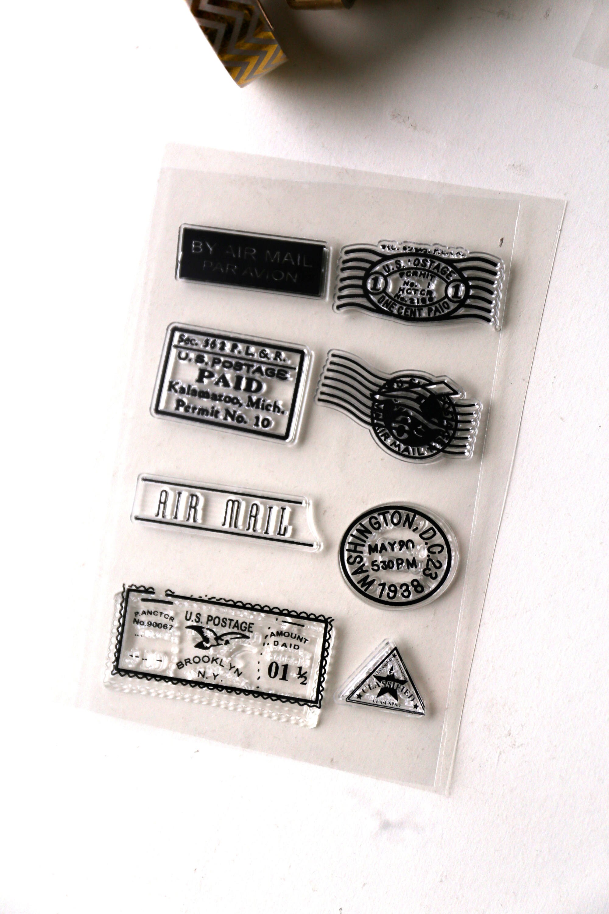 Stamp and Seal Set Clear Rubber Stamps/splash Stamps/planner - Etsy