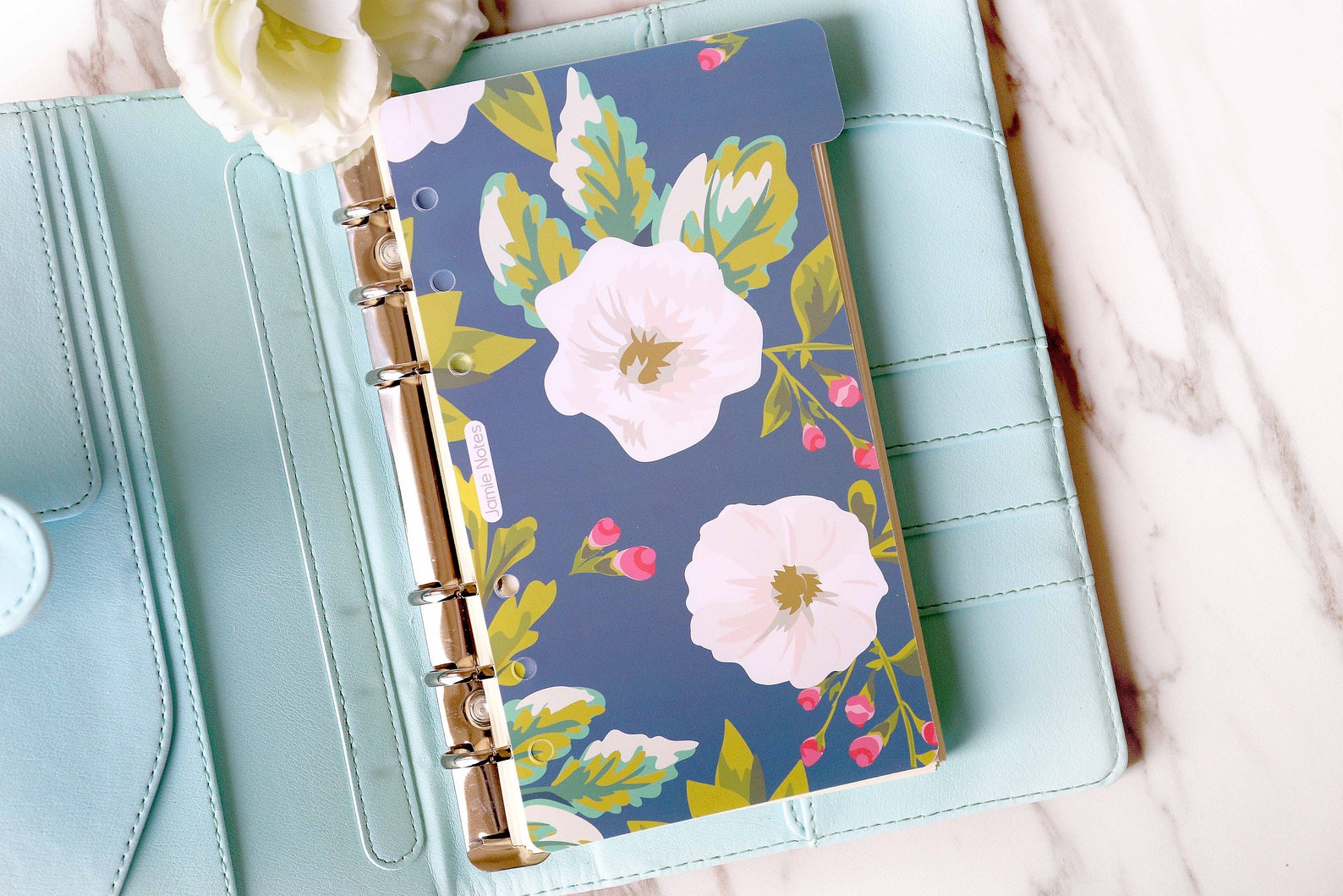 Set of 6 Colorful Flower Planner Dividers/rose Flower Planner - Etsy