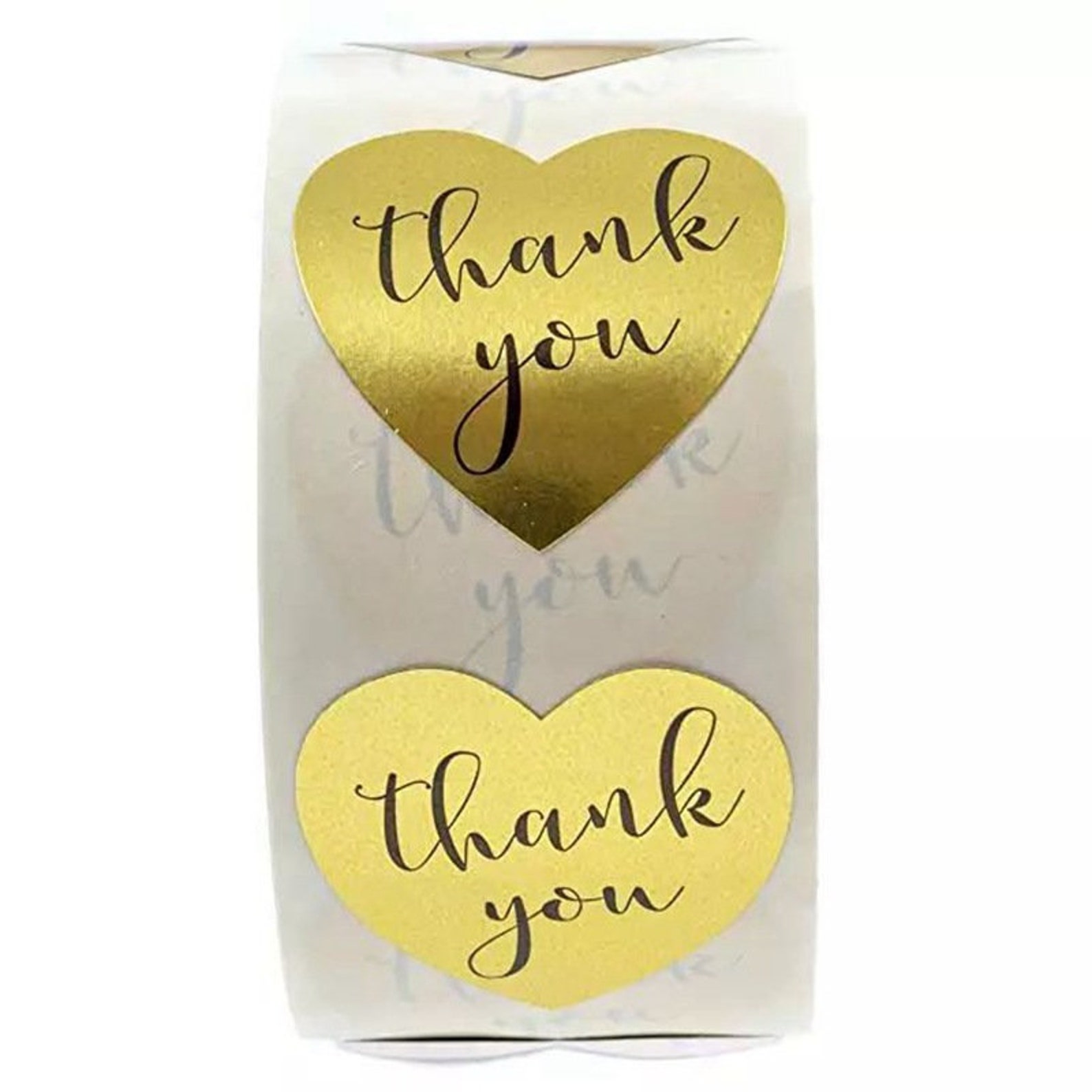 500PCS 1inch Thank You Stickers Kraft Brown Sticker Business Stickers ...