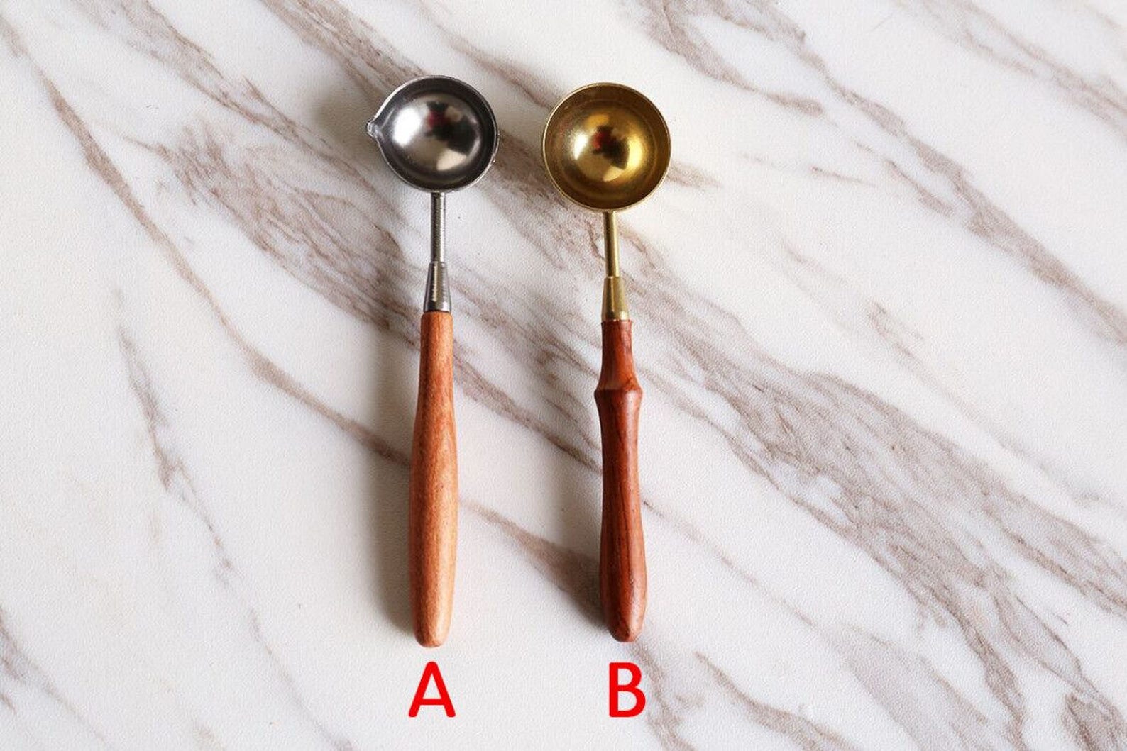 2 Different Size Wax Spoon /seals Melting Tool /wax Spoon - Etsy