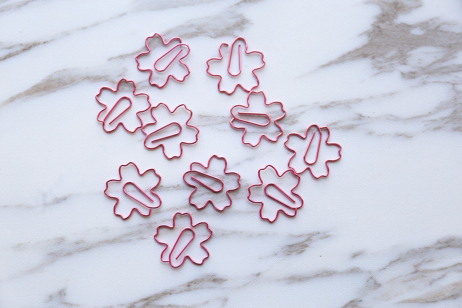 10 Pc Sakura Flower Paper Clips/ Pink Bookmarks Metal Paper - Etsy