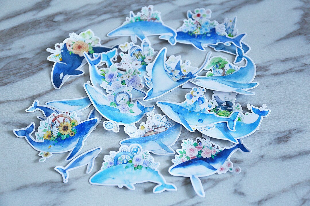 Sharks Stickers / Blue Shark Stickers/ Filofax Stickers/blue Shark ...