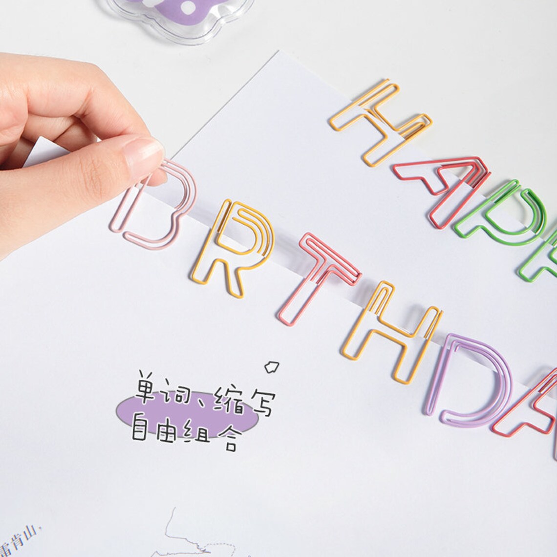 Letter Paper Clips Colorful Bookmarks Metal Paper Clipbinder | Etsy