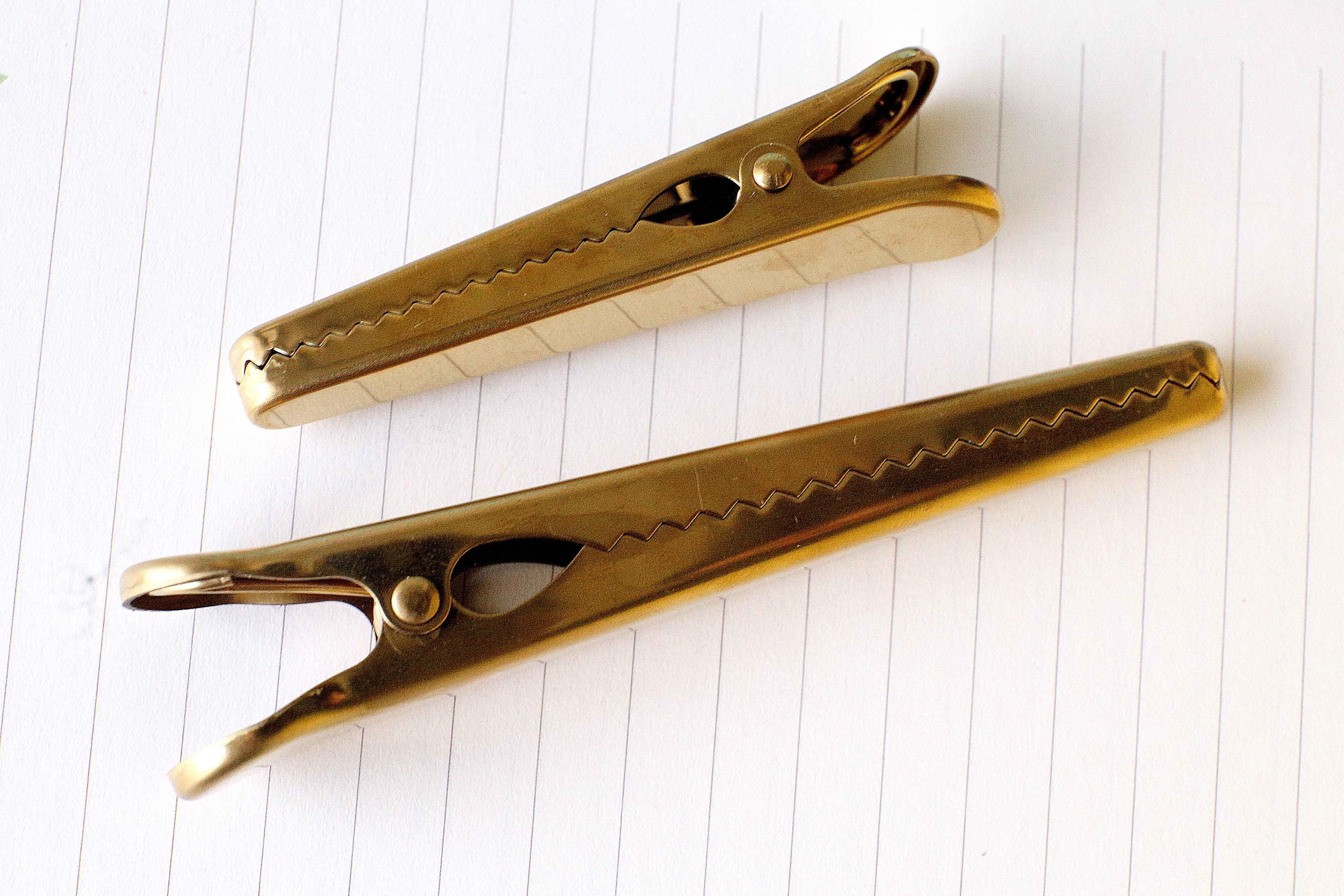 Brass Metal Paper Clips/ Metal Paper Clip/binder Clips/office - Etsy