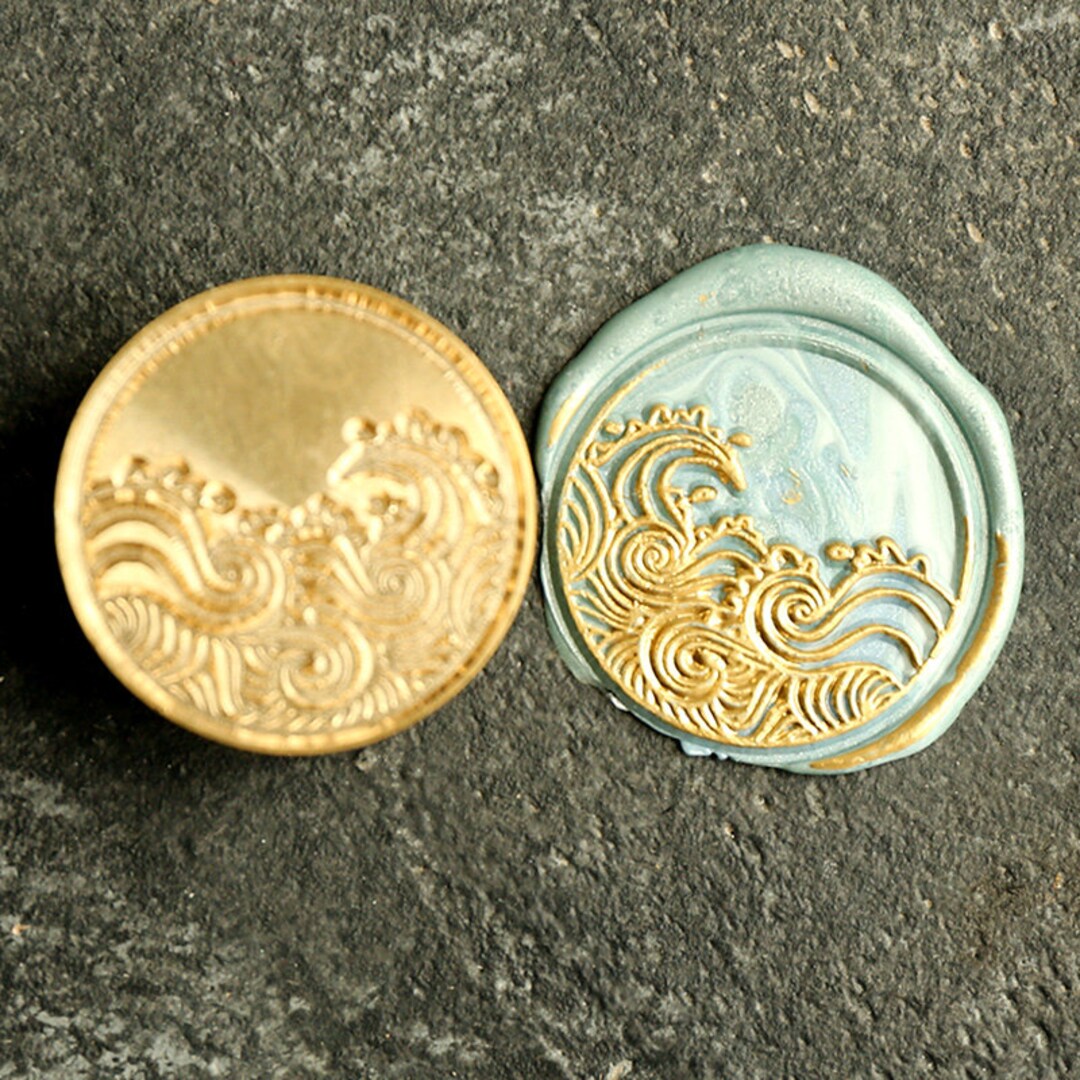 Wave Wax Seal Stamp Kit Lace Wedding Wax Seal Stamp Journal Wax Seal ...