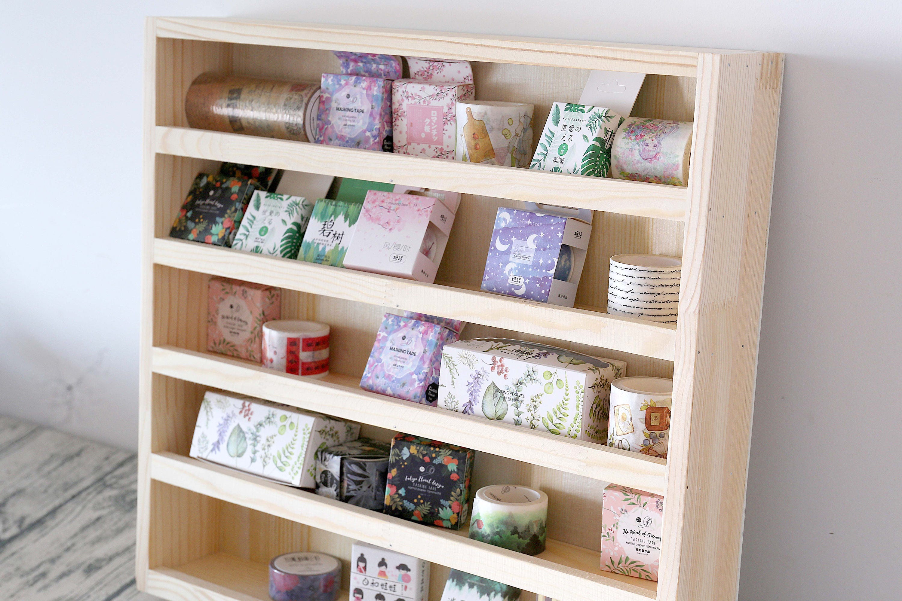 Washi Tape Organizer/wooden Washi Tape Storage Case/ Masking - Etsy ...