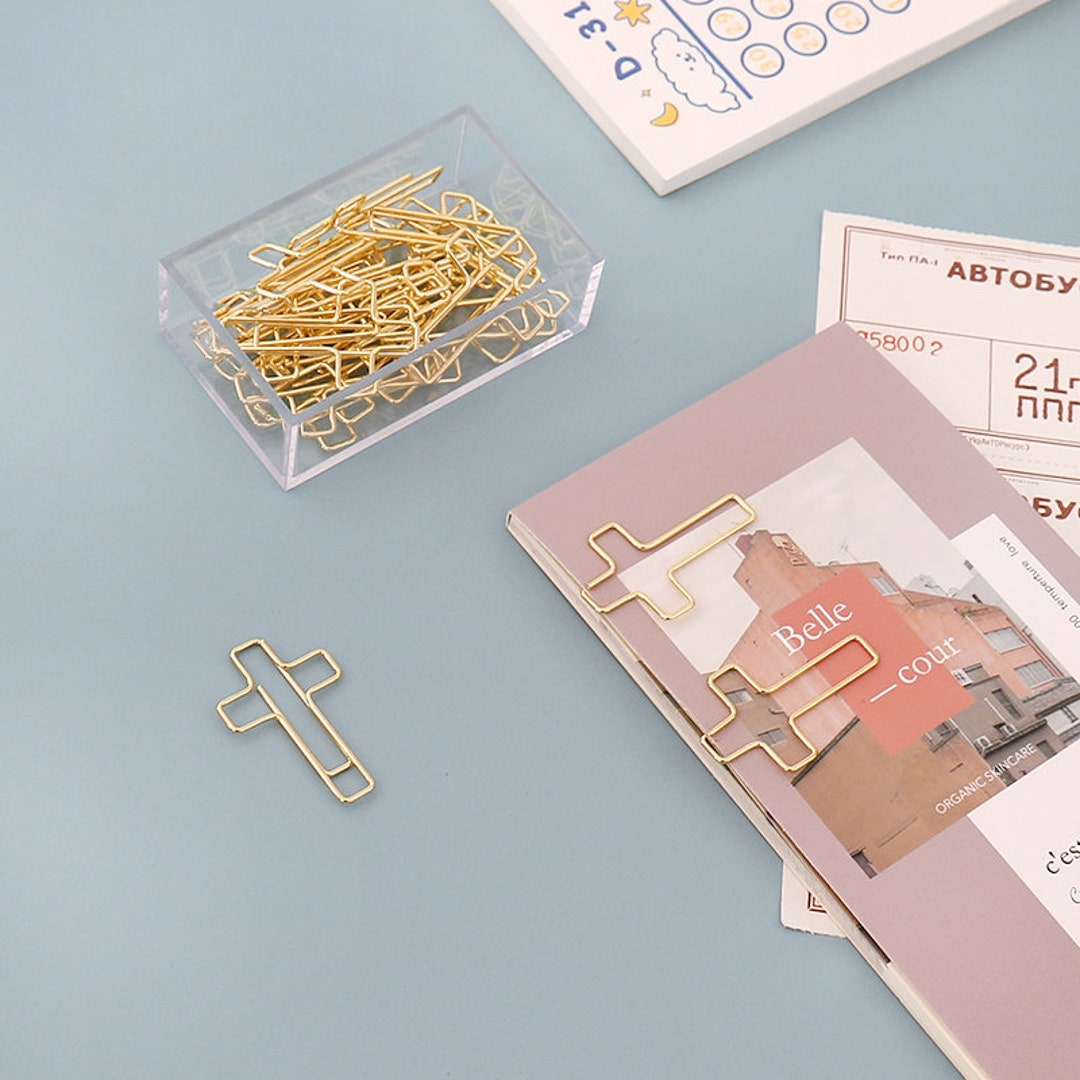 Gold Cross Paper Clips / Cute Paper Clips/ Binder Clips/metal Paper ...