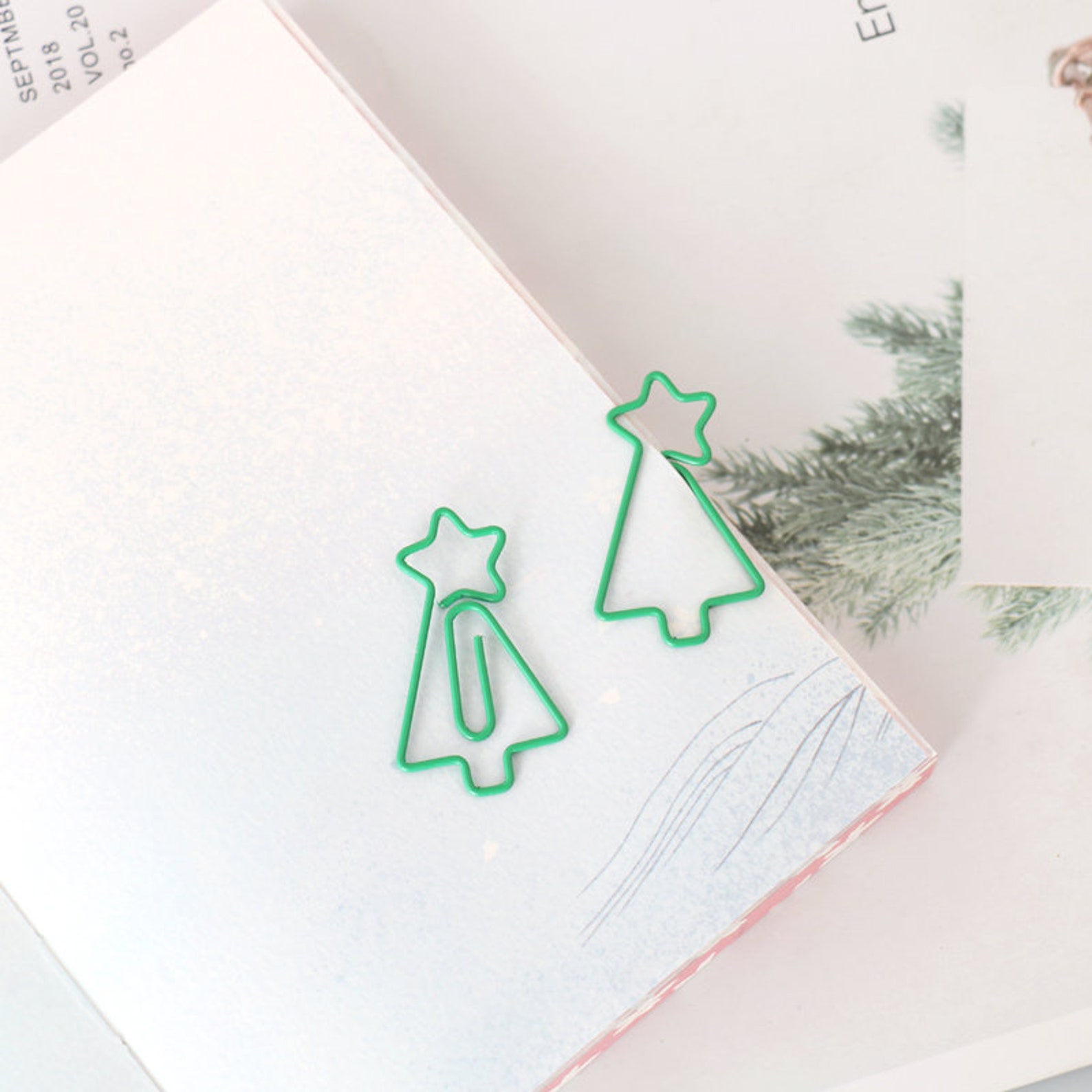 20pcs Christmas Tree Paper Clips/ Bookmarks Metal Paper Clip - Etsy