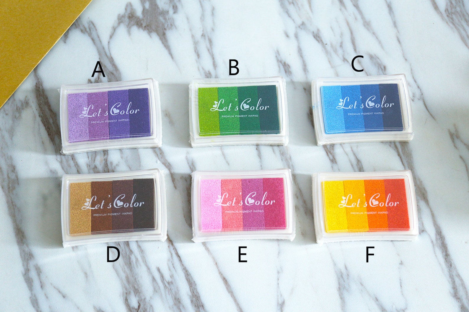 24 Colors Gradient Ink Pad /multicolor Rainbows Stamps/ink - Etsy