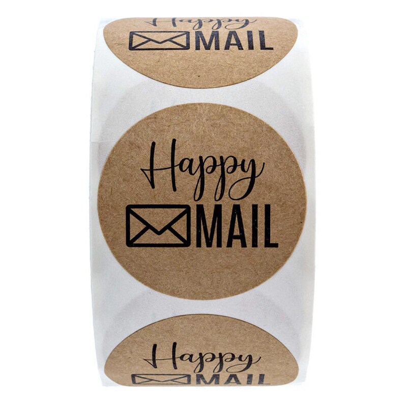 Happy Mail Stickers Roll/ Air Mail Stickers/ Envelope - Etsy