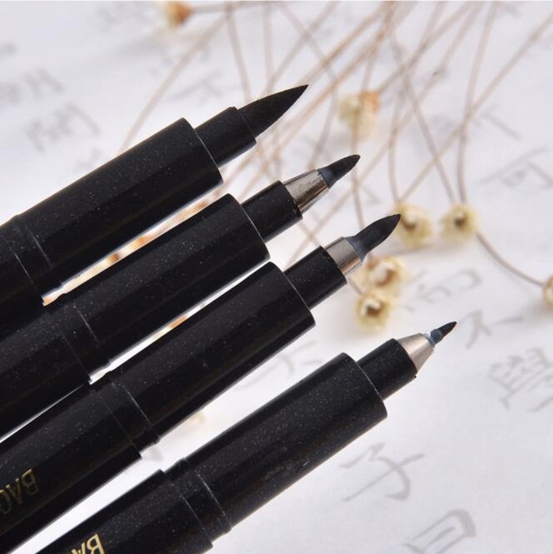 4 Pcs Brush Pen Set /soft Brush Pen/ Calligraphy Brush Pen - Etsy