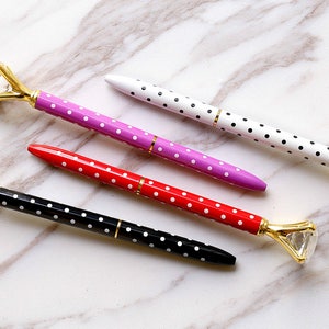 Black Dot Diamond Pen,white Dot Pen /metal Metallic Fine Point Pen/red ...