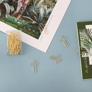 Gold Cross Paper Clips / Cute Paper Clips/ Binder Clips/metal Paper ...