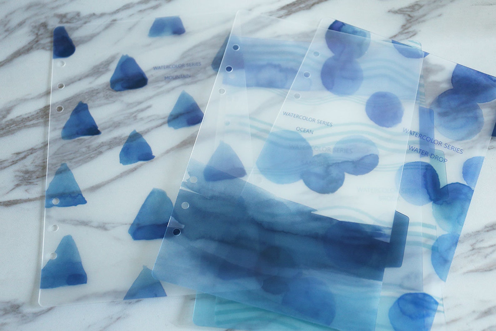 Set of 5 Water Drops Planner Dividers/watercolor Series - Etsy