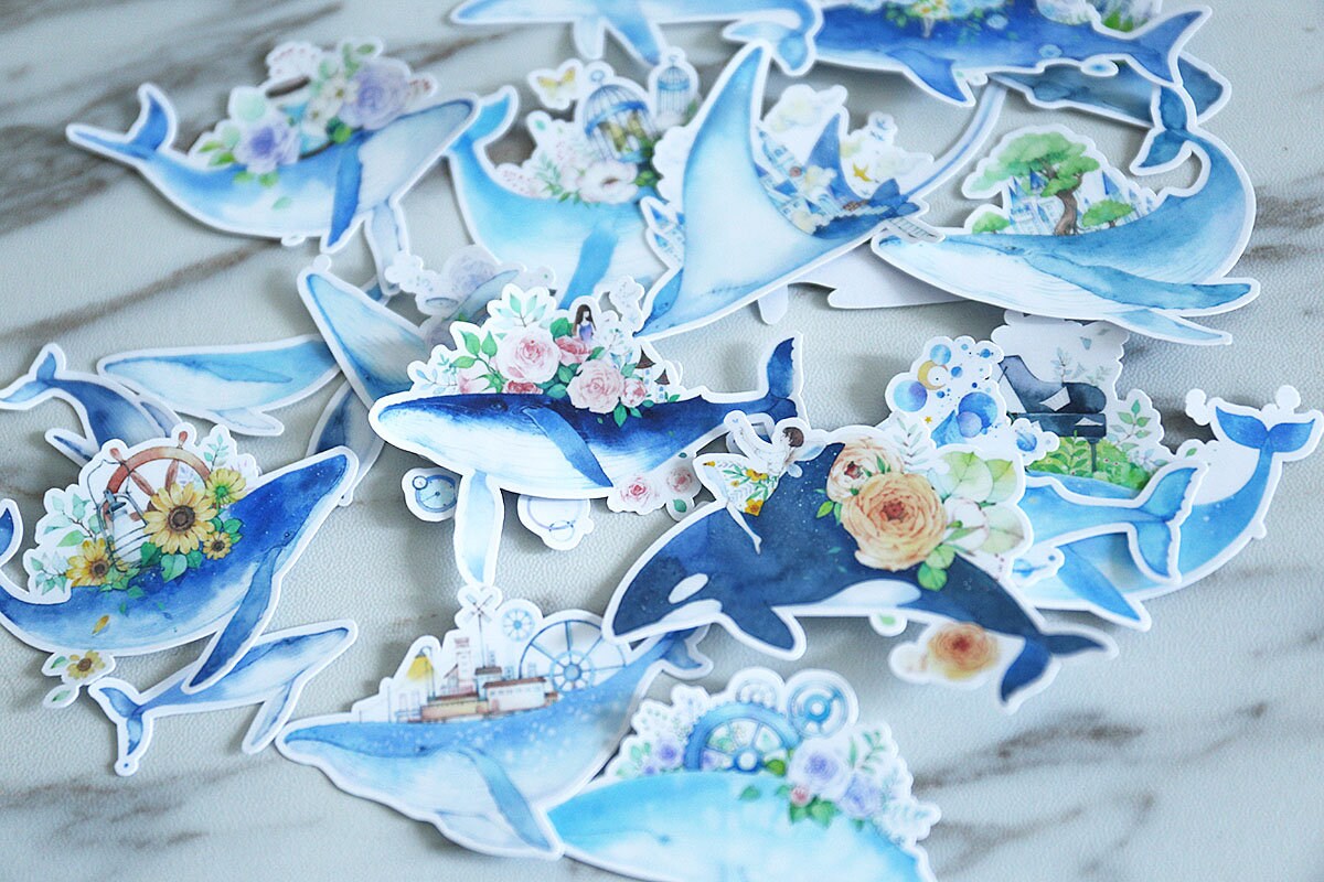 Sharks Stickers / Blue Shark Stickers/ Filofax Stickers/blue - Etsy