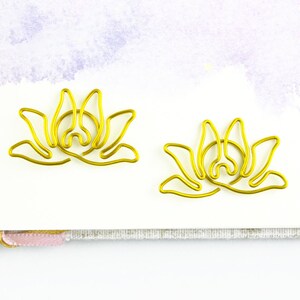 12PCS Gold Lotus Clips/ Flower Paper Clip/binder Clips/ Office Supplies ...