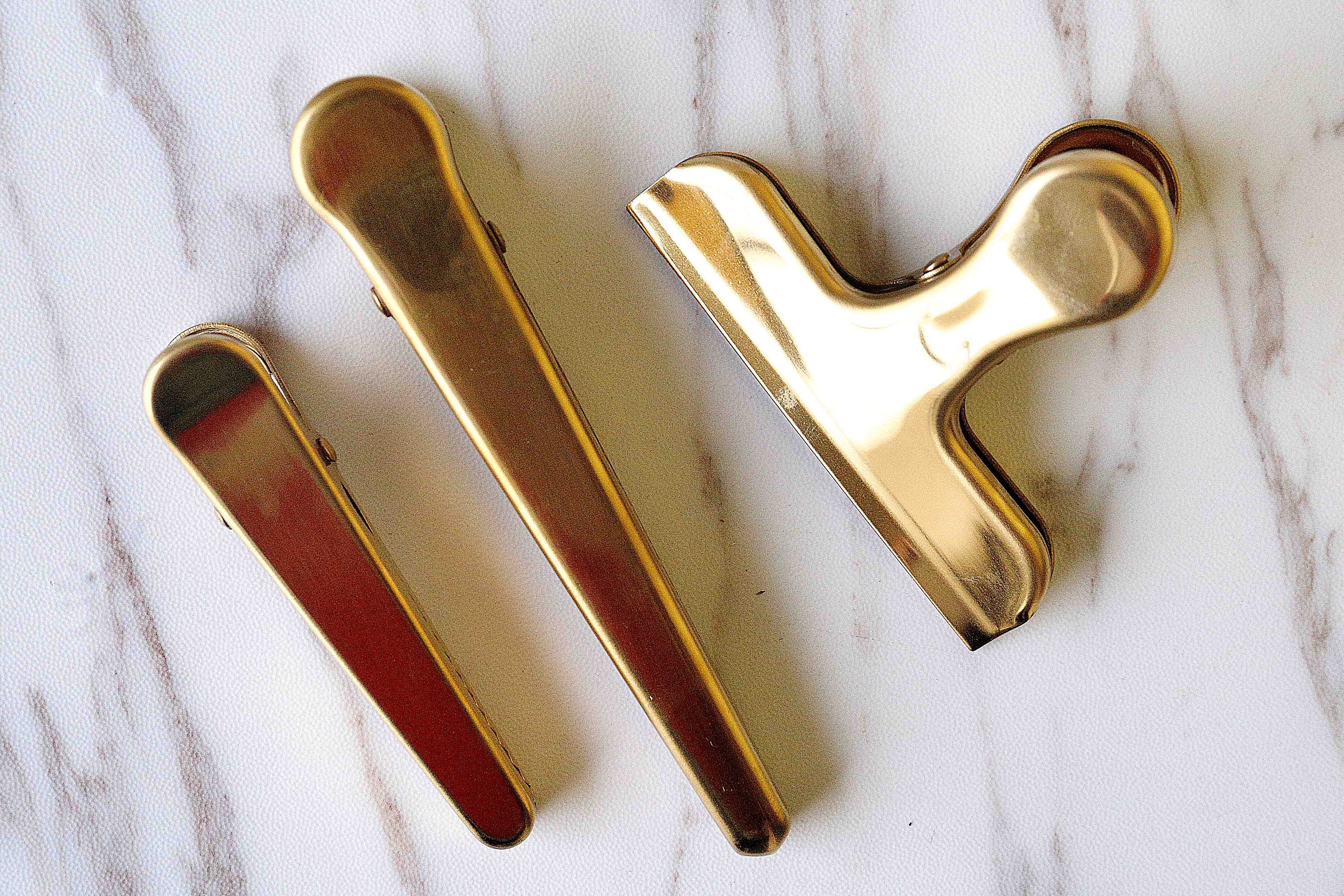 Brass Metal Paper Clips/ Metal Paper Clip/binder Clips/office - Etsy