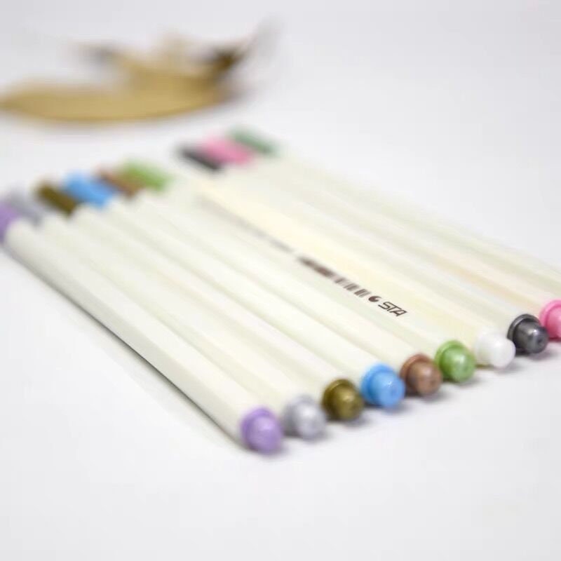 10 colors metallic Pens/photo album pens/wax stamp coloring | Etsy