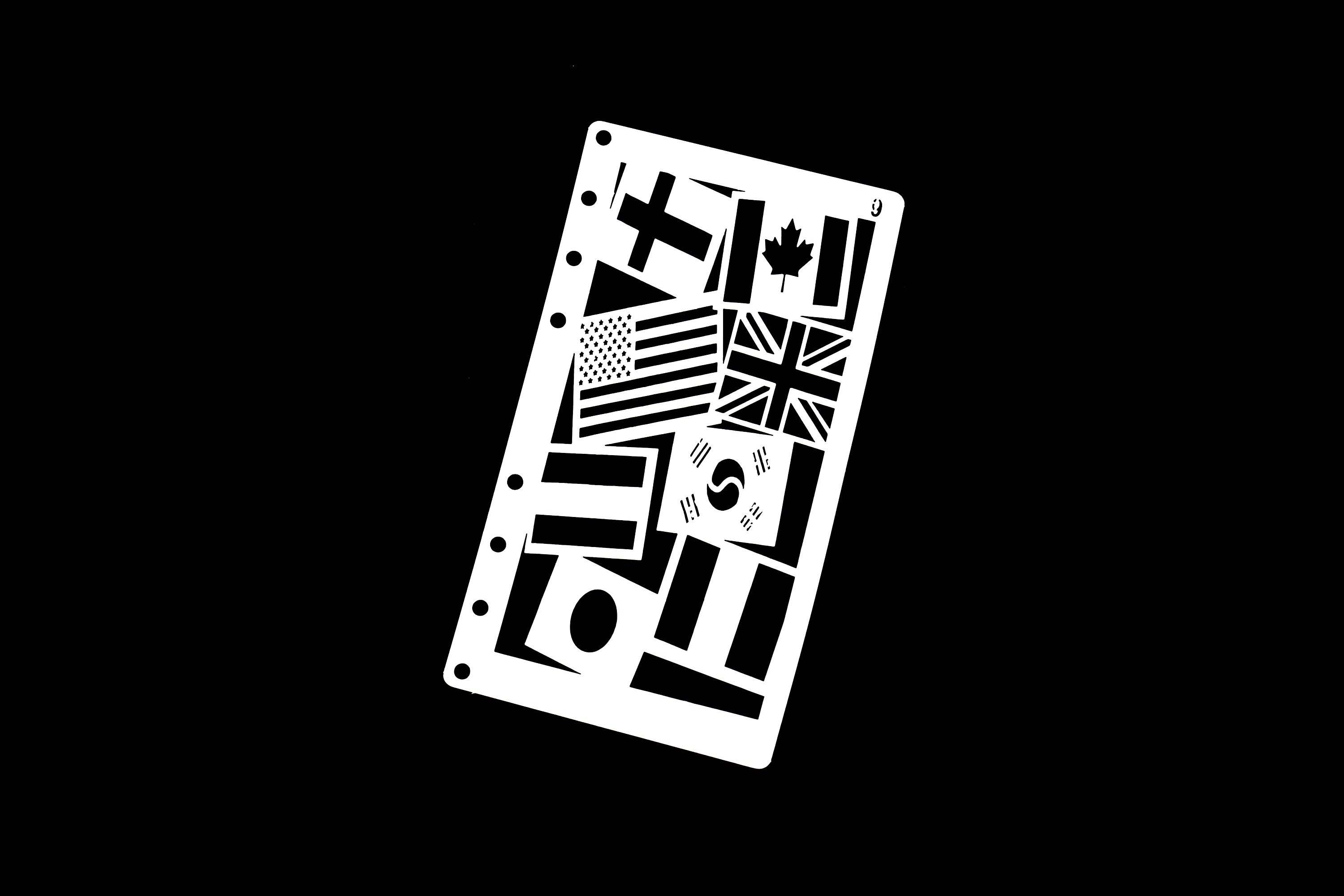 Country Flag Stencil /banner Stencil /journal Stencil - Etsy