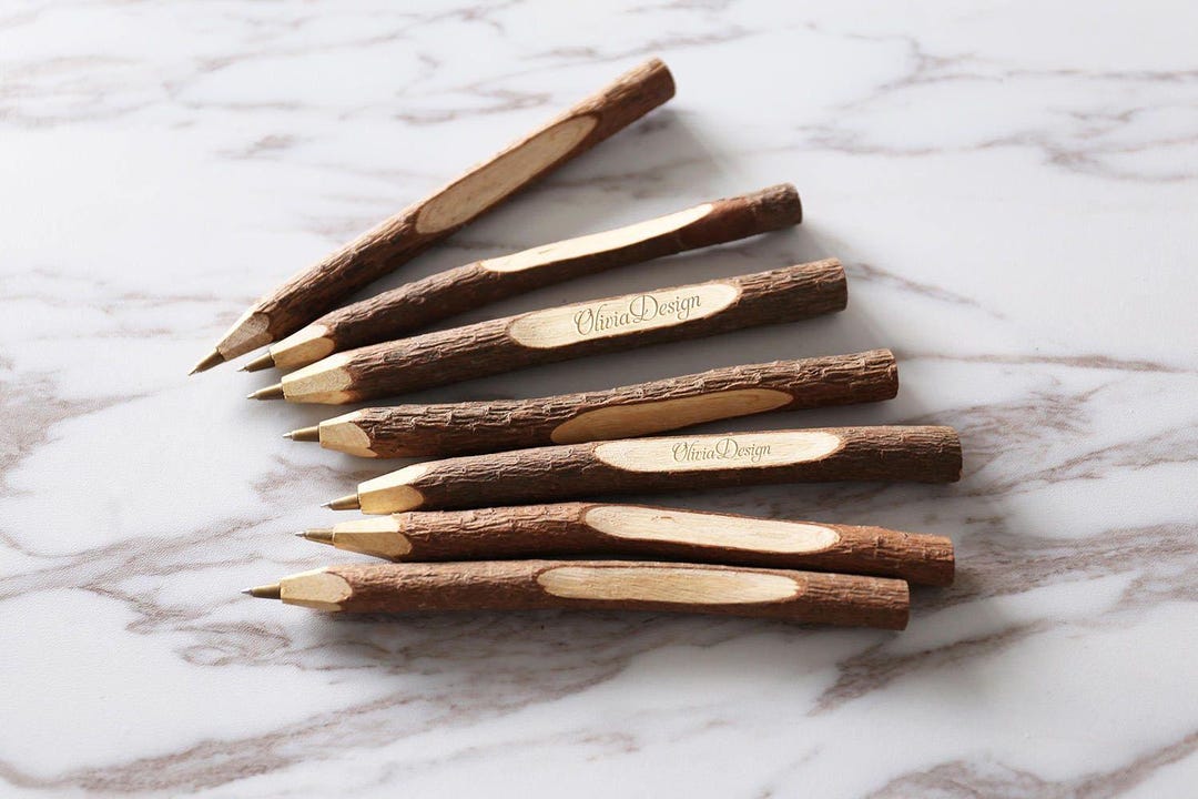 Rustic Wooden Natural Twig Pens, Ballpoint Pen, Custom Engraved Rustic ...