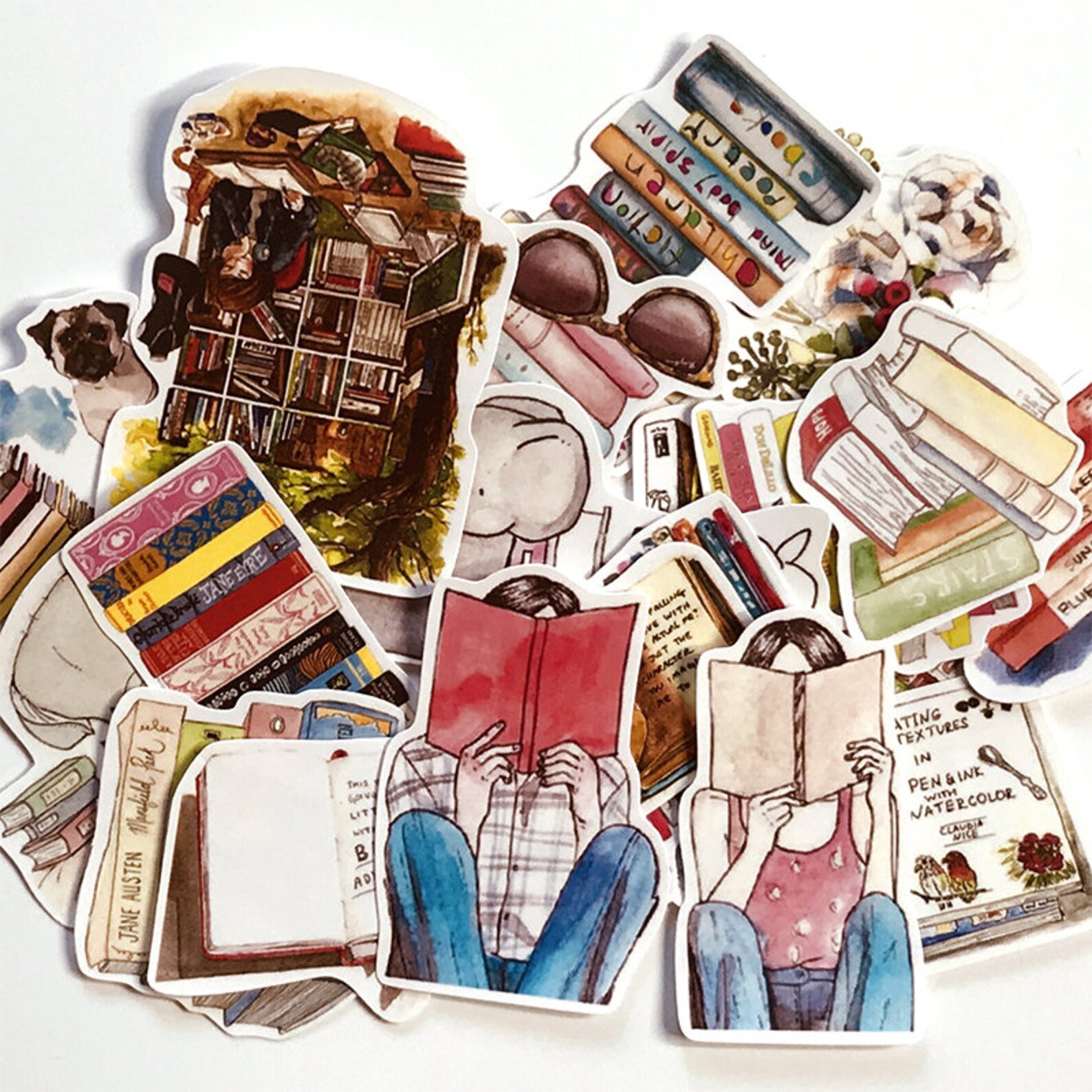 Cute Animals Stickers / Reading Sticker /library Stickers/ - Etsy