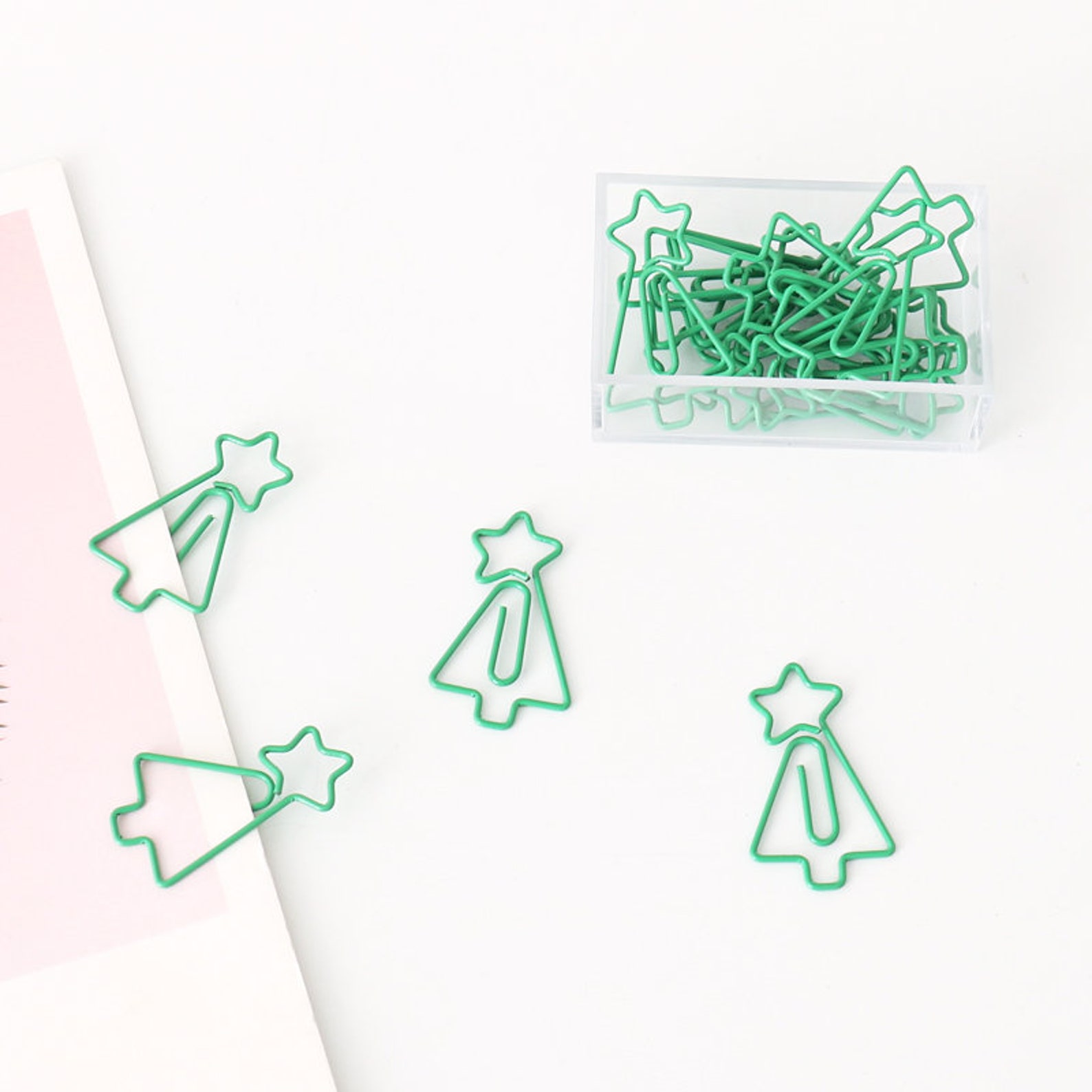 20pcs Christmas Tree Paper Clips/ Bookmarks Metal Paper Clip - Etsy