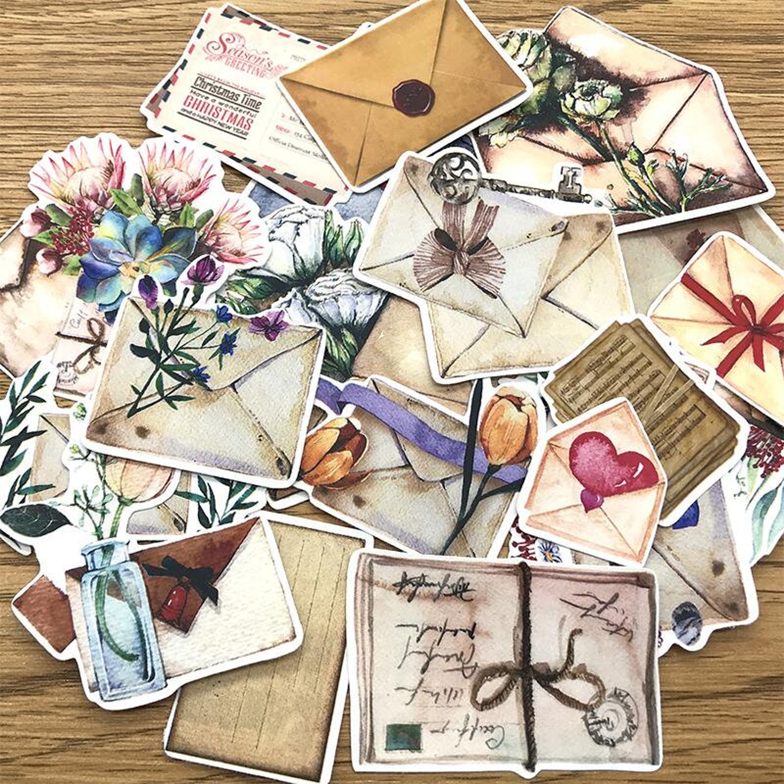 Vintage Envelope Sticker/envelope Stickers /flakes Baggage | Etsy