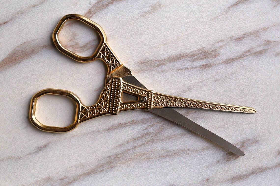 Eiffel Tower Sewing Scissor /gold Antique Vintage Scissors | Etsy