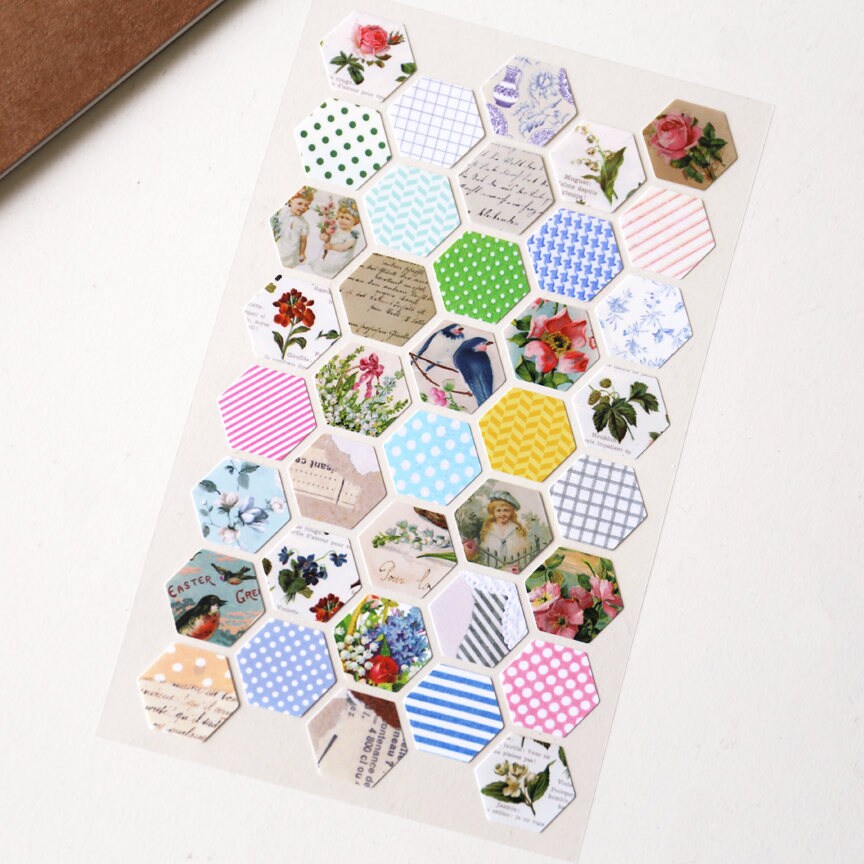 Hexagon Stickers / Clear Labeling Sticker / Planner Stickers/ - Etsy