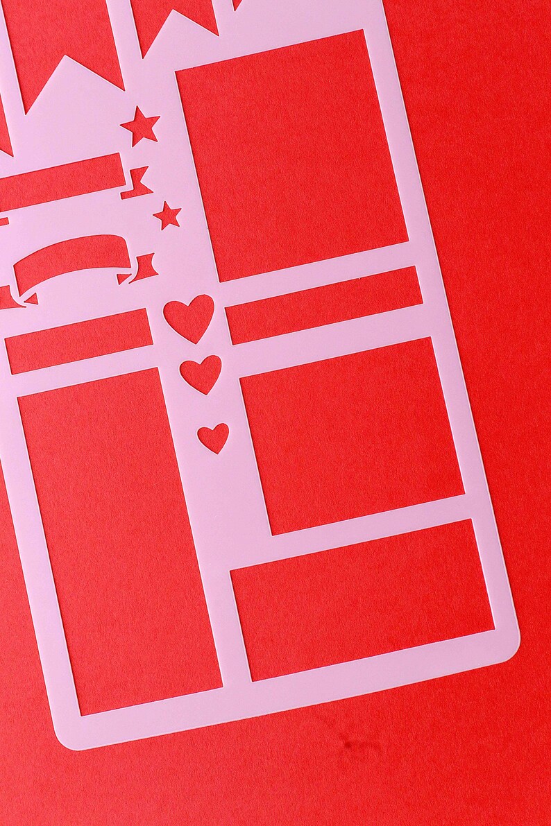 Banner and Flgs Stencil /notebook Stencil/ Rectangle Stencil/ - Etsy