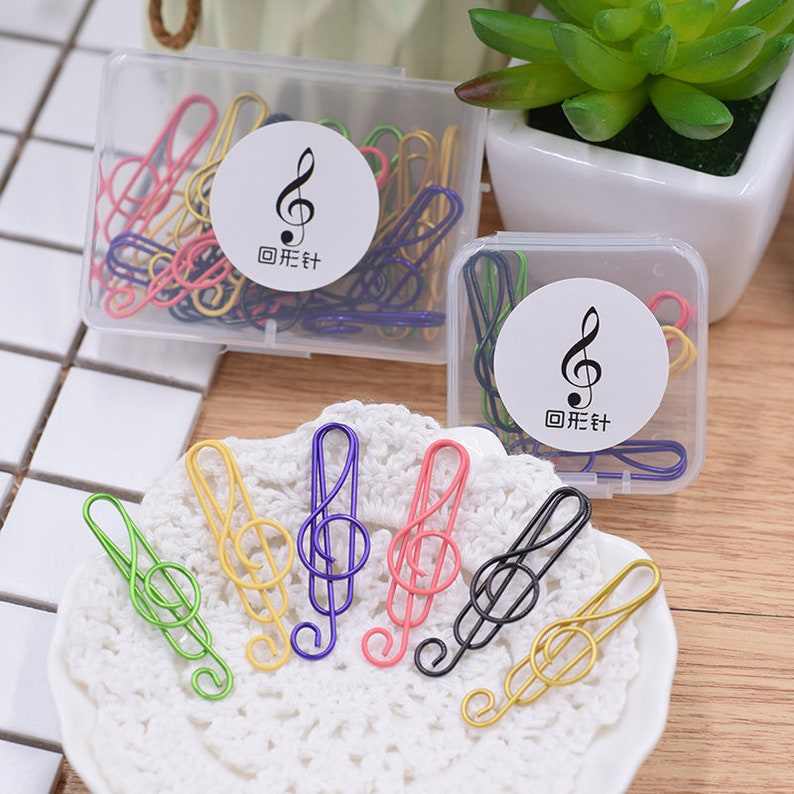 Musical Note Metal Paperclips Music Paperclip Binder Clips - Etsy