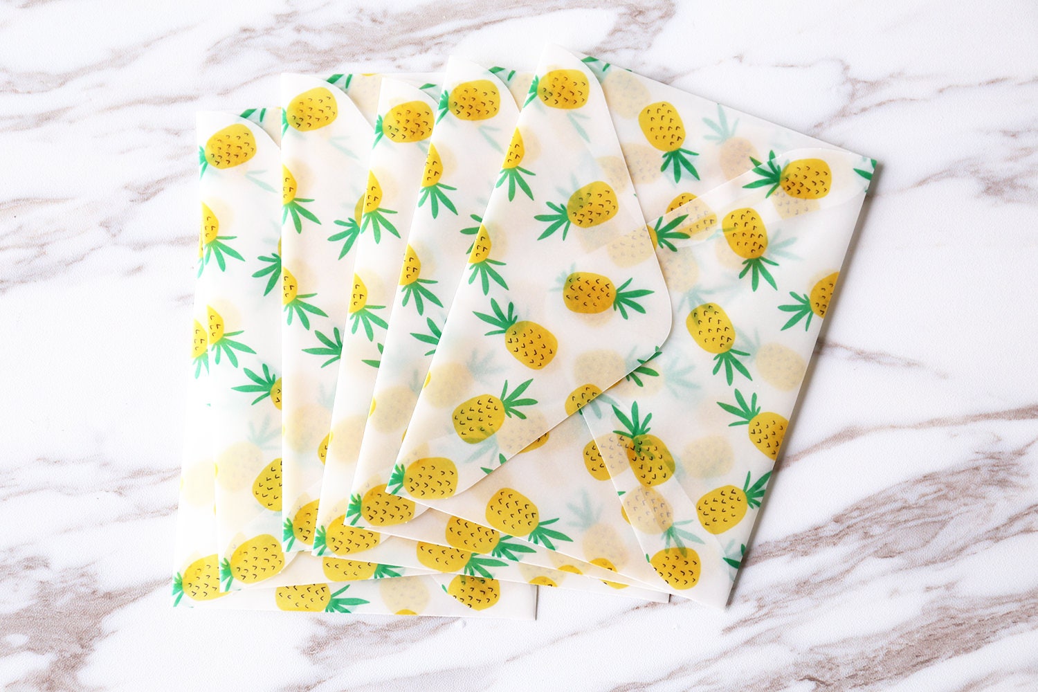 Pineapple Envelopes/ Clear Envelopes /A2 Glassine Envelopes - Etsy