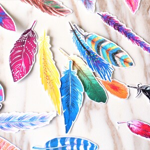 Colorful Feather Stickers/filofax Stickers/planner Stickers/ Planner ...