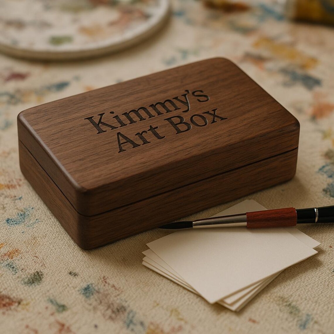 Customised Wooden Artist Paint Set, Custom 12colors Wooden Watercolor ...