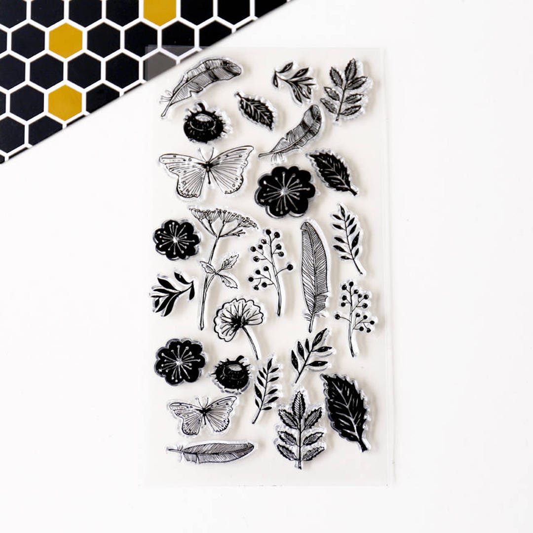 Floral Clear Rubber Stamps/flower Garden Rubber Stamp/planner Nerd ...