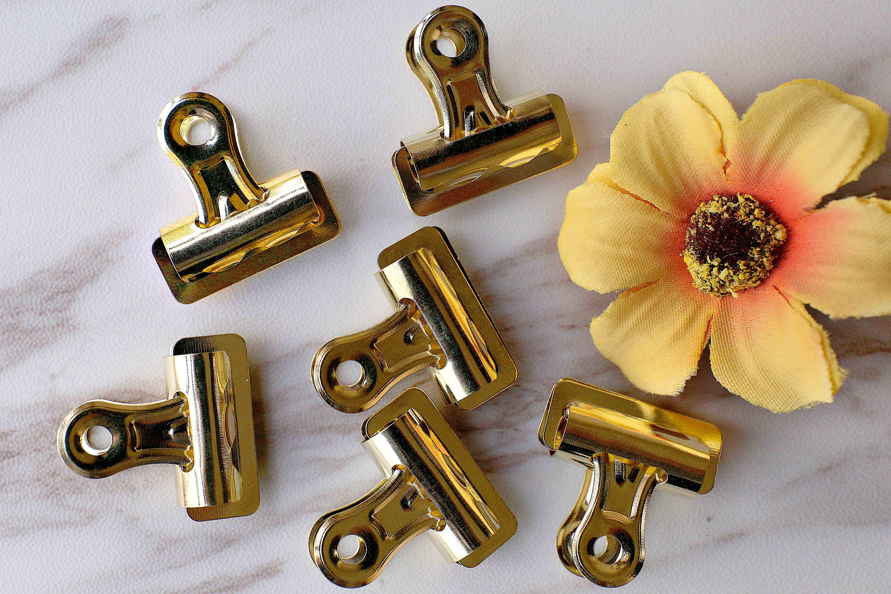 Two Color Brass Paper Cilps / Brass Metal Paper Clips/ Binder | Etsy