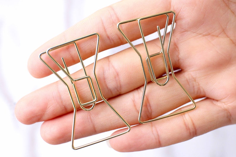 4pc Gold Bow Paper Clips Gold Bookmarks Metal Paper - Etsy