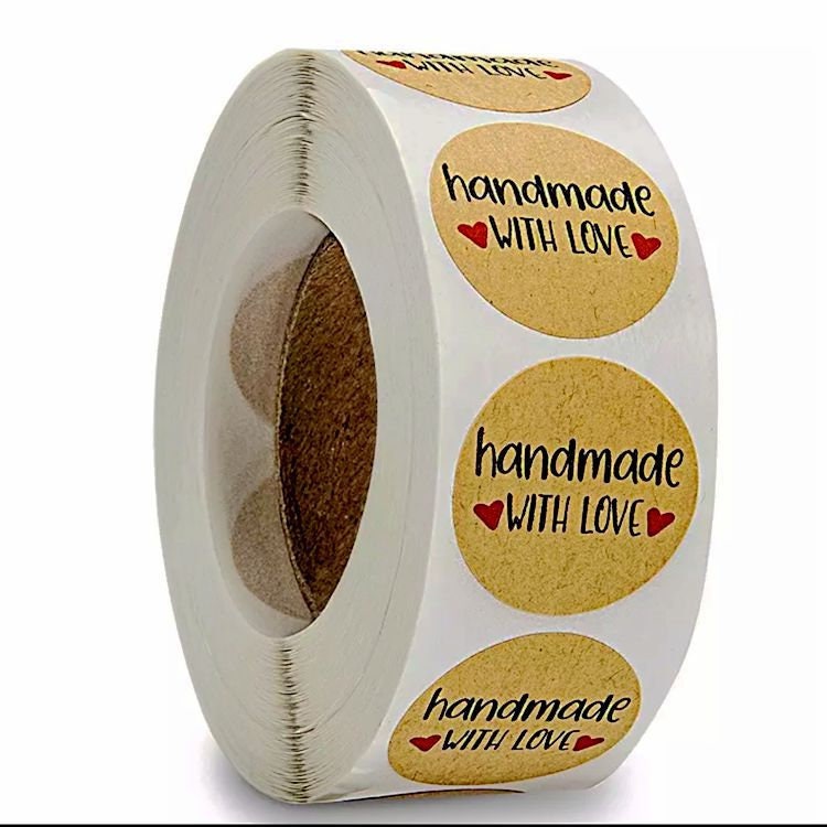 Handmade with love stickers bakery stickers packaging | Etsy