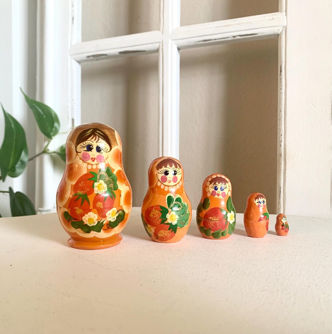 Vintage Russian Nesting Dolls Vintage Nesting Dolls Set of 5 - Etsy