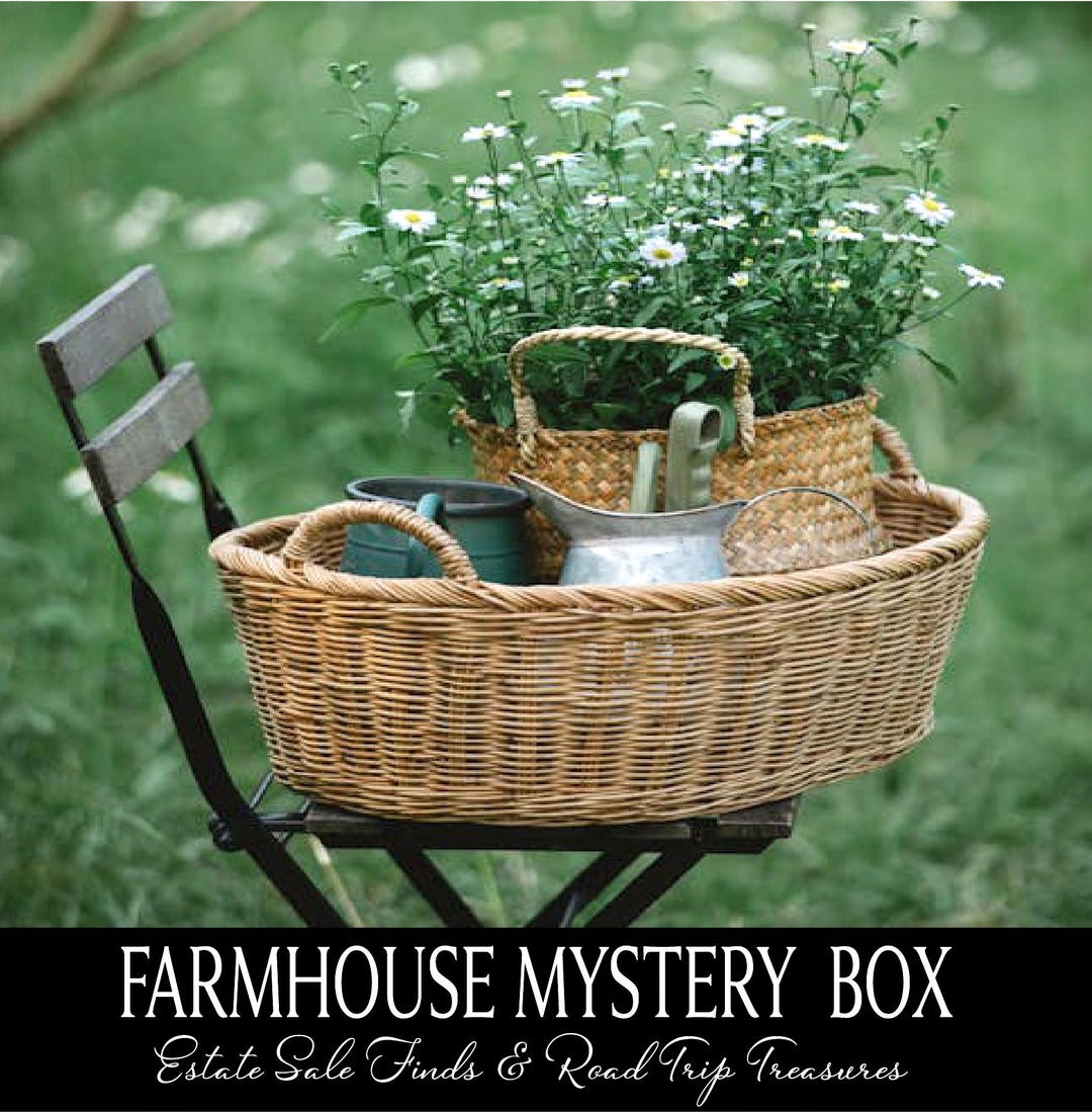Estate Mystery Box, Home Decor Box, Antique Mystery Box Farmhouse Box ...
