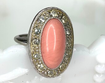 Vintage Pink Stone Ring - Etsy