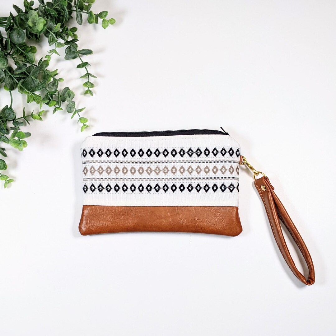 Diamond Stripe Wristlet: Small Bag, Wristlet Clutch, Bridesmaid Gift ...