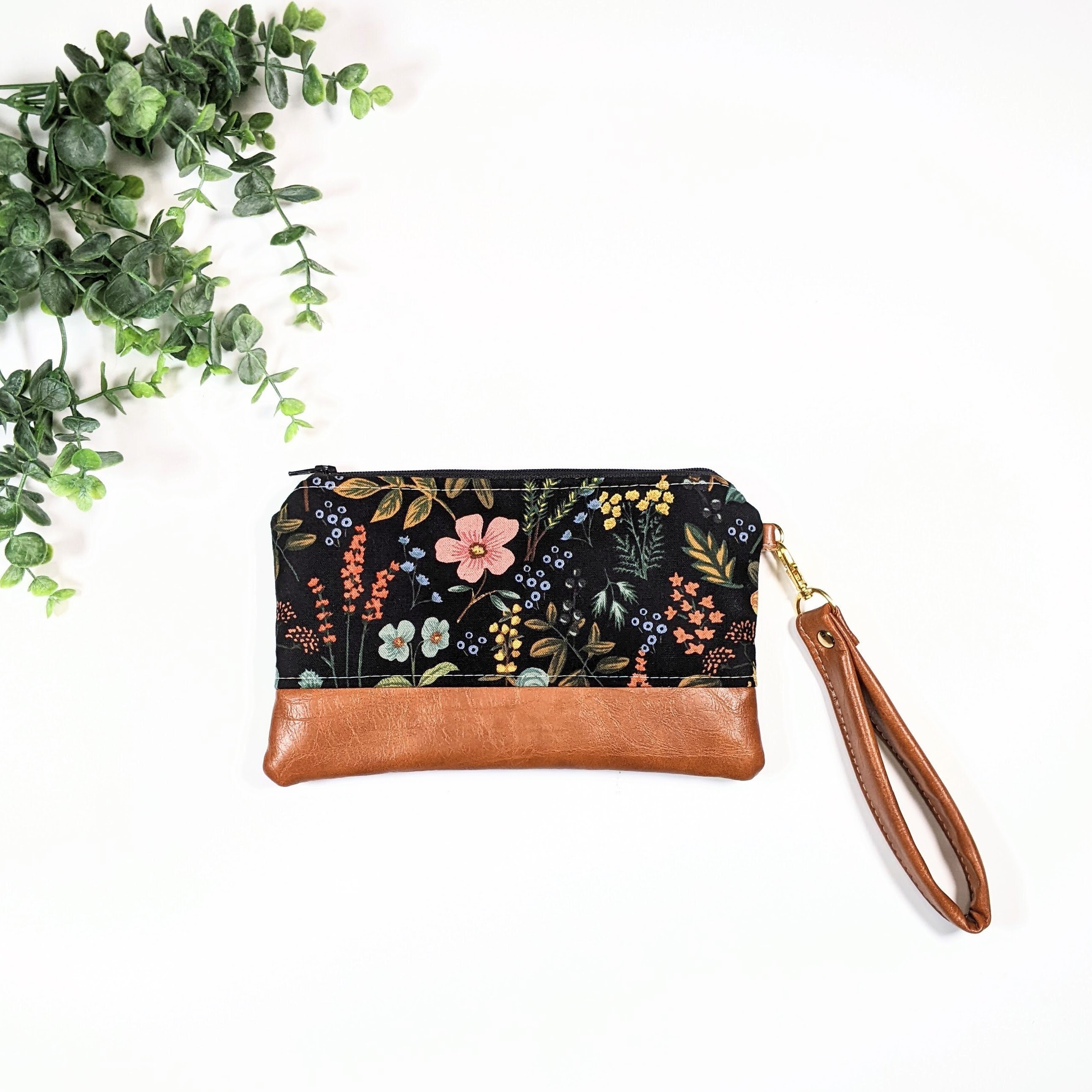 Rifle Paper Co Midnight Herb Garden Wristlet: Small Bag, Wristlet ...