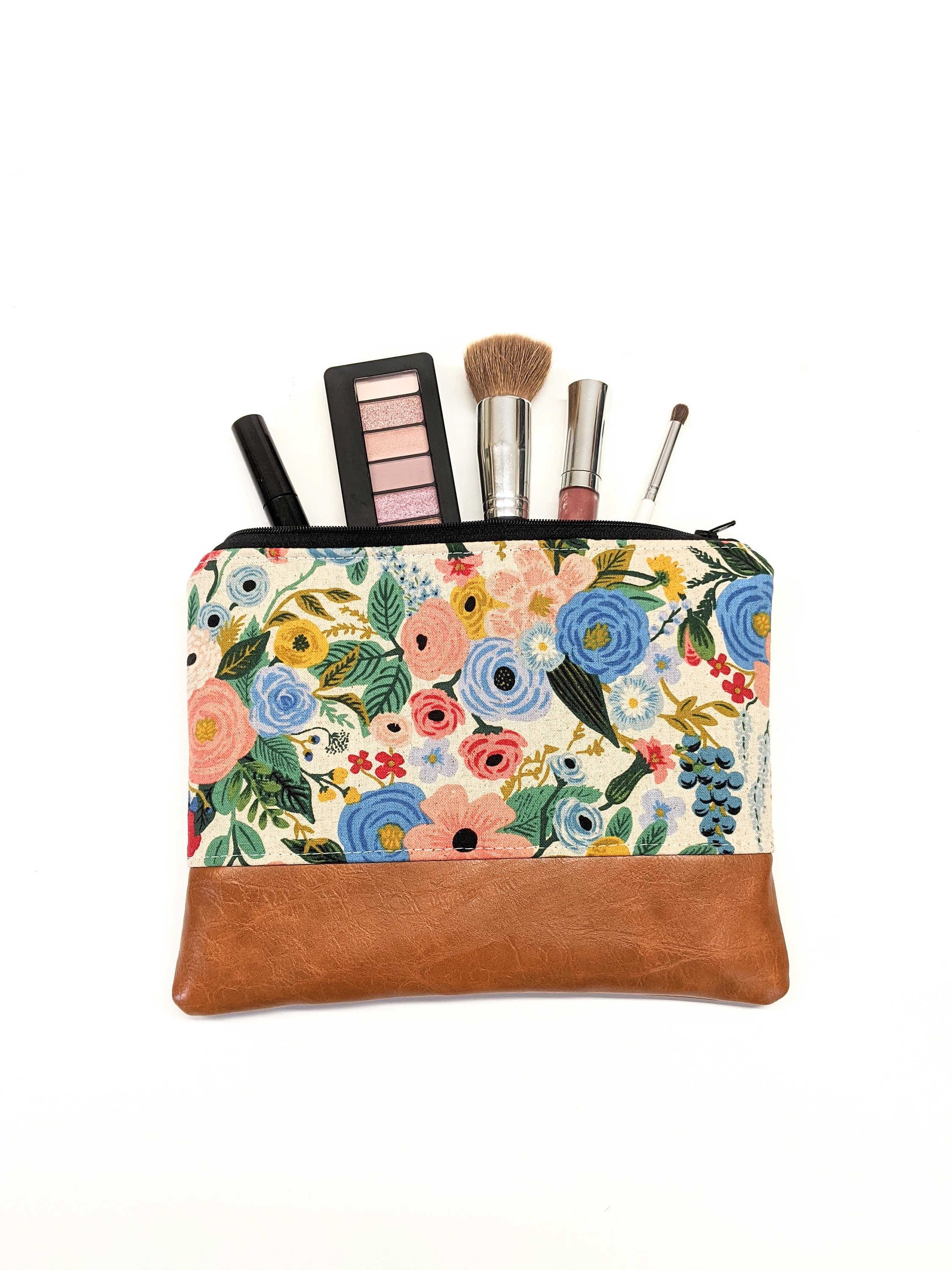 Rifle Paper Makeup Bag: Blue Wildwood Garden Party/ Travel Pouch/ Vegan ...