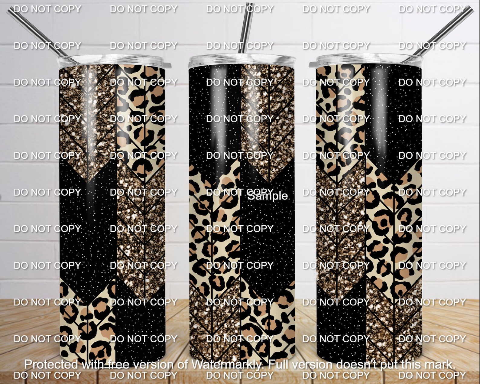 Tangram Cheetah Tumbler Wrap PNG - Etsy