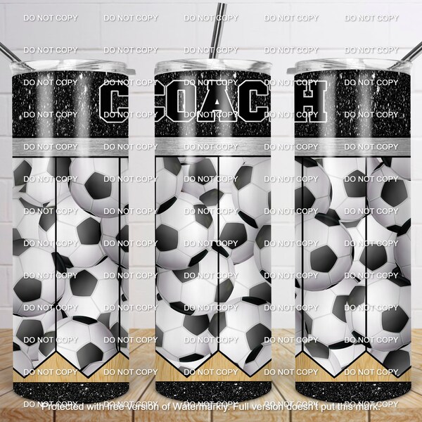 Coach Soccer Tumbler Wraps - Etsy