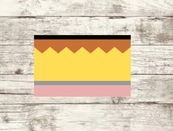 Pencil Tumbler Template SVG Etsy